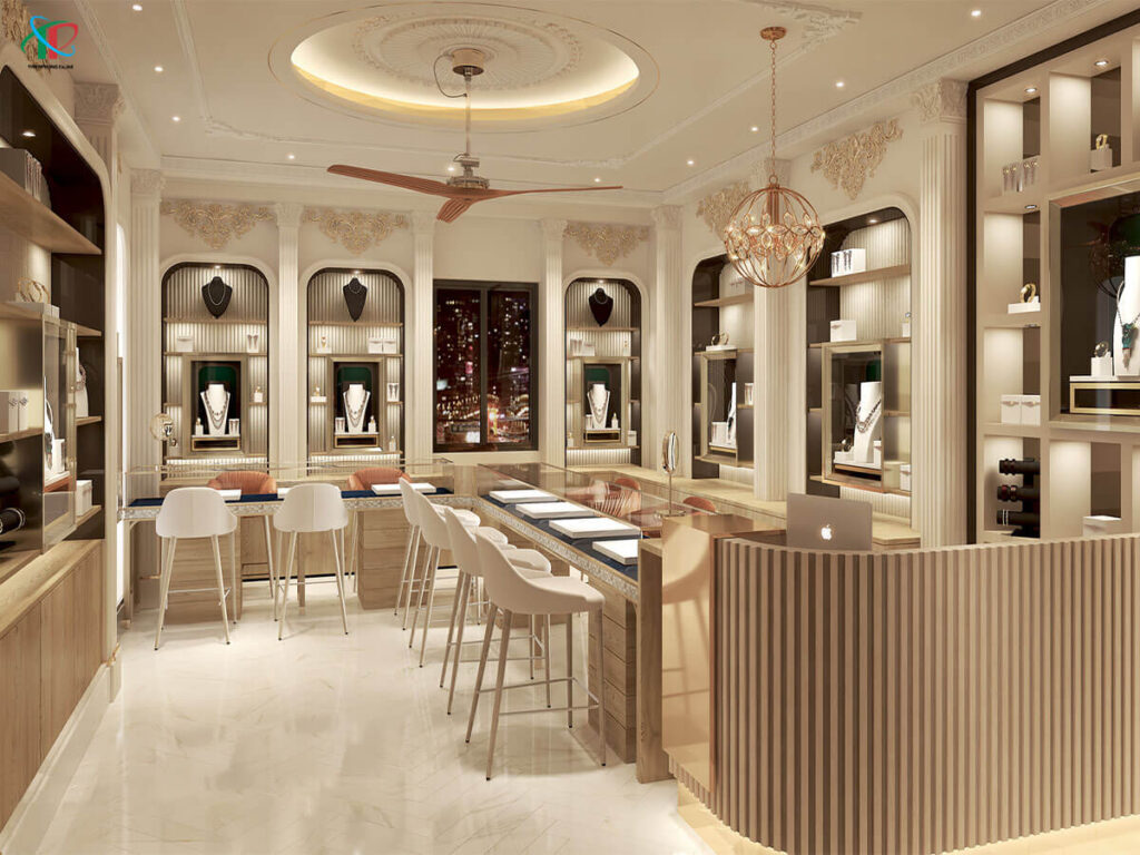 Top 25+ Mẫu Thiết Kế Nội Thất Tiệm Vàng Sang Trọng - Thu Hút - Nội Thất Thiên Phong
